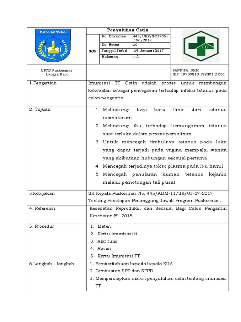 Penyuluhan Imunisasi TT untuk Catin | PDF