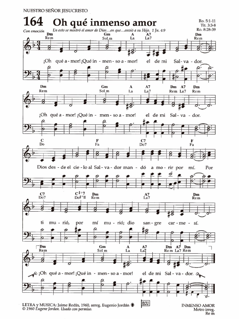 Oh, Qué Inmenso Amor | PDF