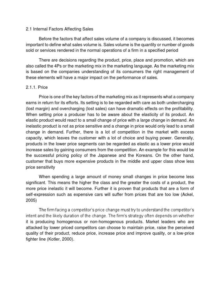 RRL | PDF | Sales | Price Elasticity Of Demand
