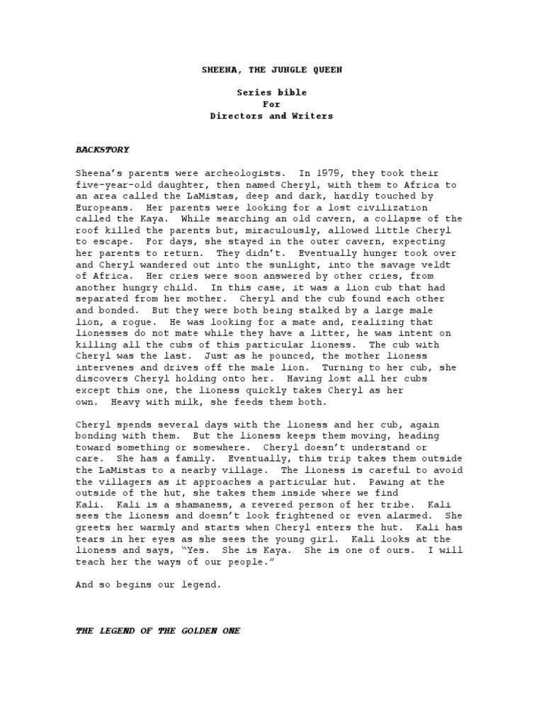Sheena Bible | PDF | Shapeshifting | Lion