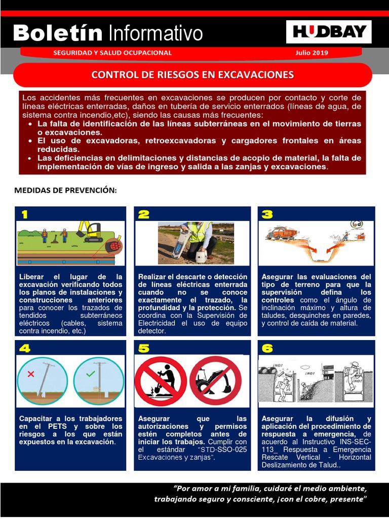 Control de Riesgos en Excavaciones | PDF | Seguridad y salud ...