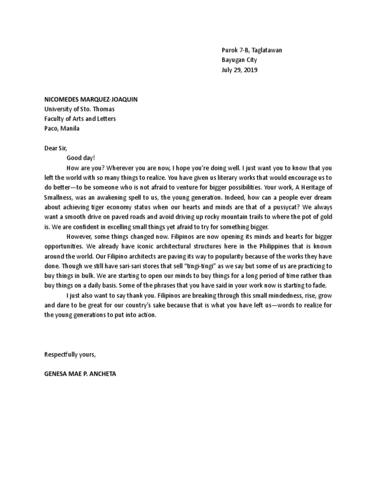 Letter To Nick | PDF