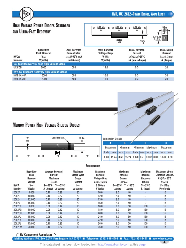 UX-FOB 8KV Diode | PDF | Diode | Semiconductor Devices