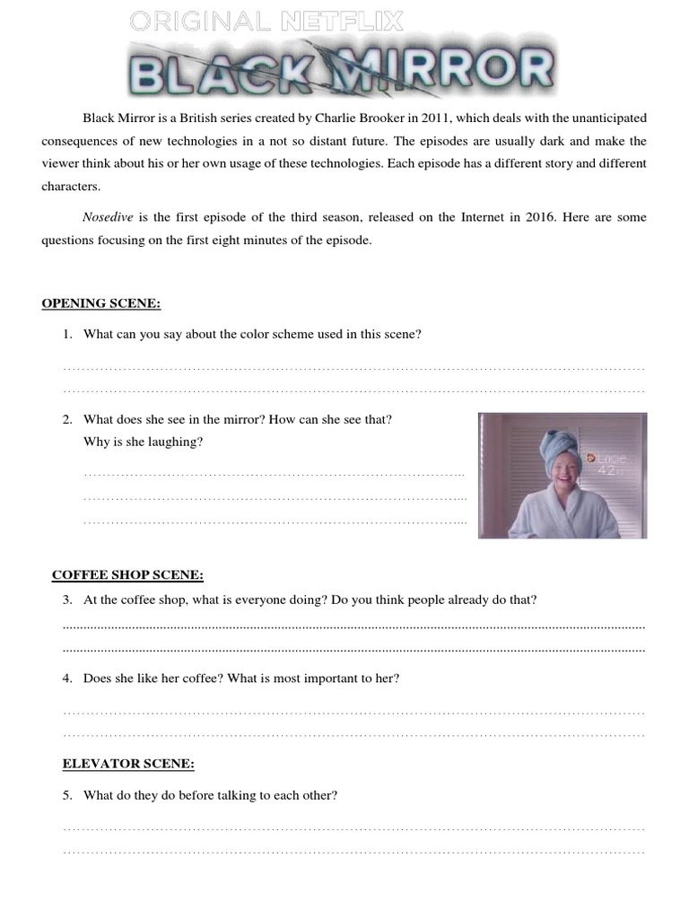 Nosedive Episode Analysis and Discussion | PDF | Television Series ...