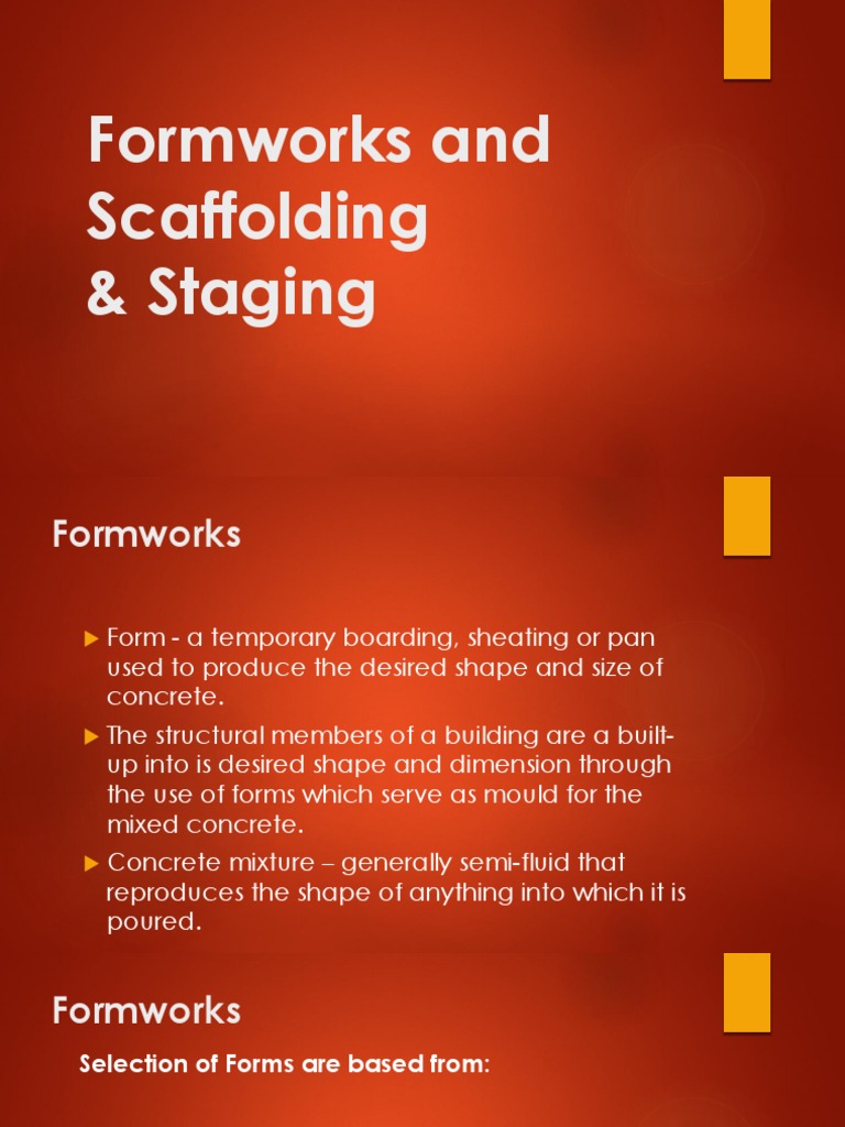 Formworks and Scaffolding & Staging | Download Free PDF | Scaffolding ...