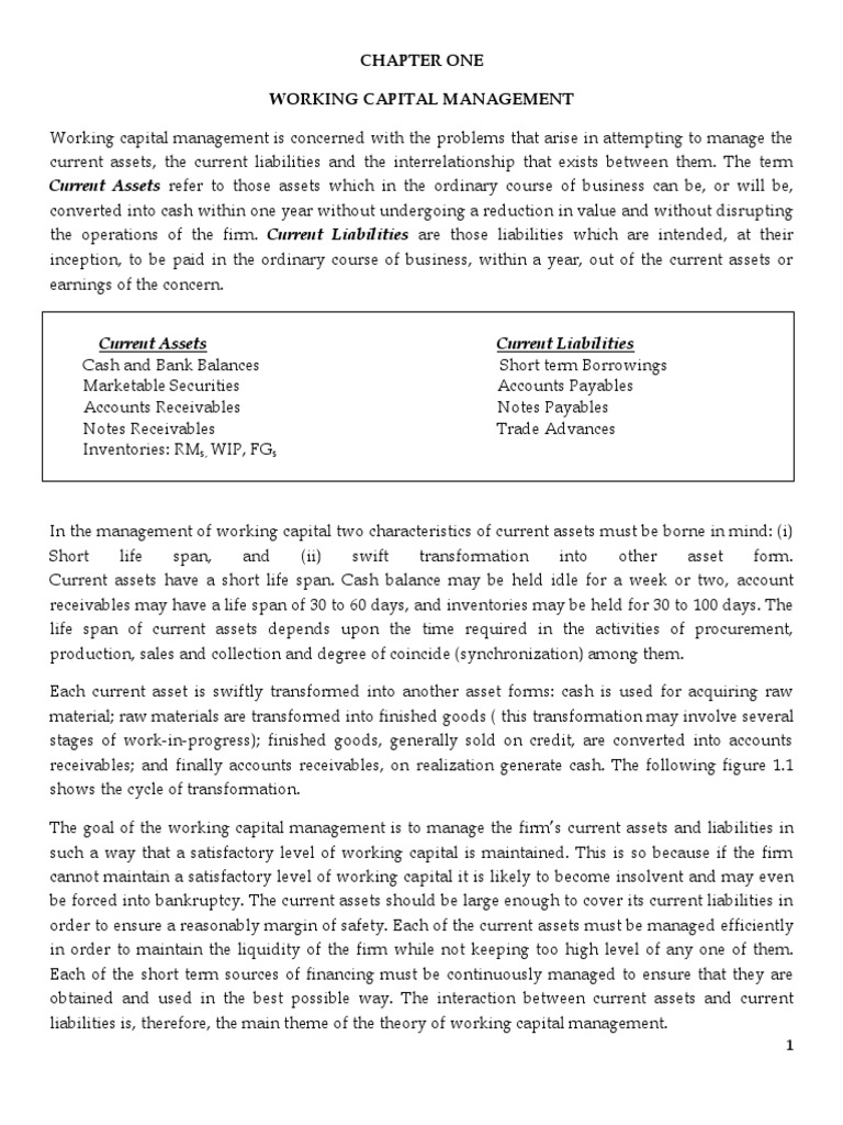 Working Capital Management | PDF | Working Capital | Inventory