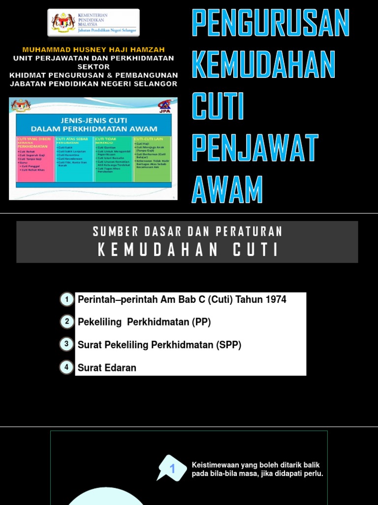 Kemudahan Cuti Penjawat Awam | PDF
