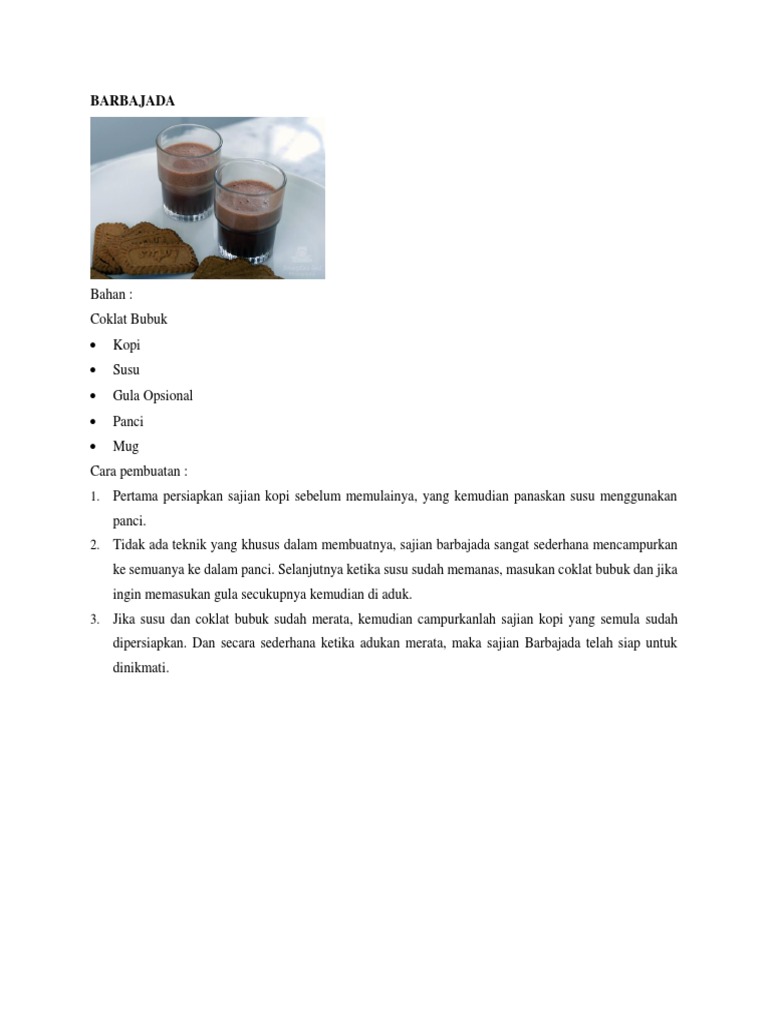 Resep Kopi | PDF