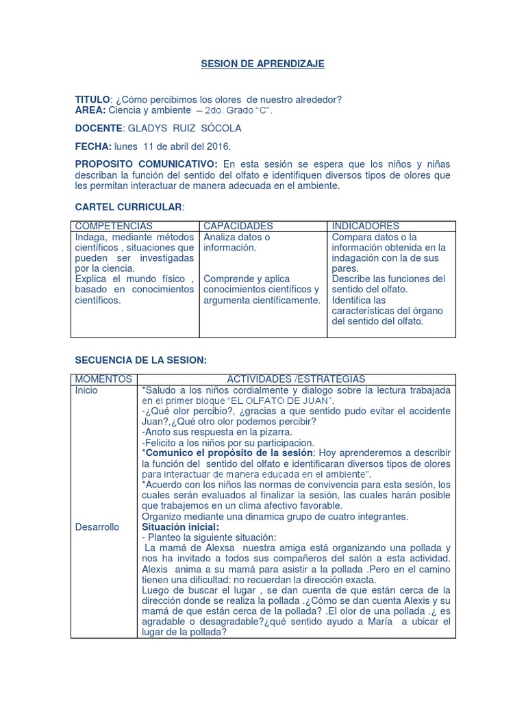 Como Percibimos Los Olores | PDF | Olfato | Olor