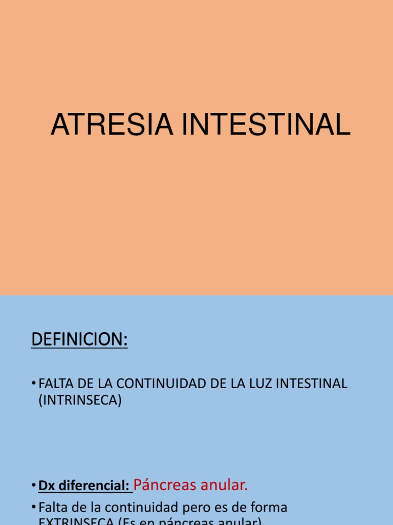 Atresia Intestinal | PDF | Abdomen | Gastroenterología
