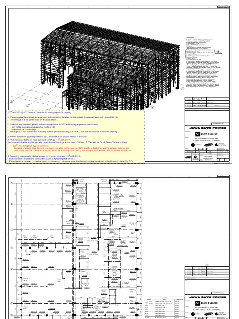 GA Drawing Turbine Building - 20190717 - Commeted - On 20190807 | PDF ...