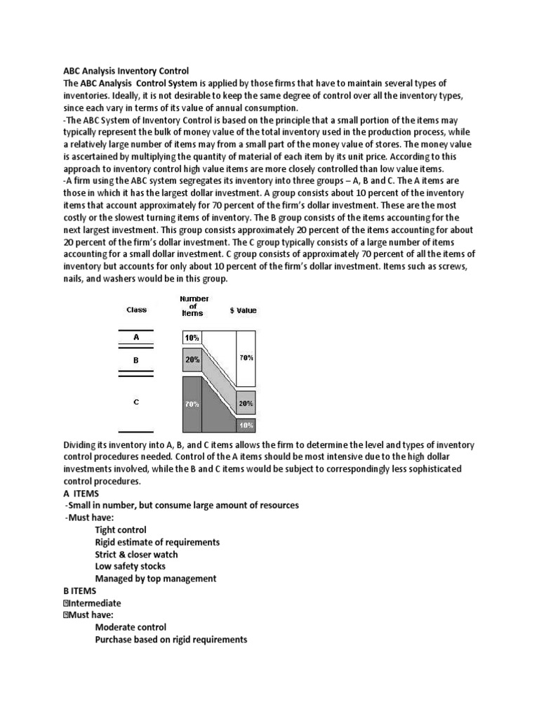 ABC Analysis Inventory Control by Dhirendra | Download Free PDF ...