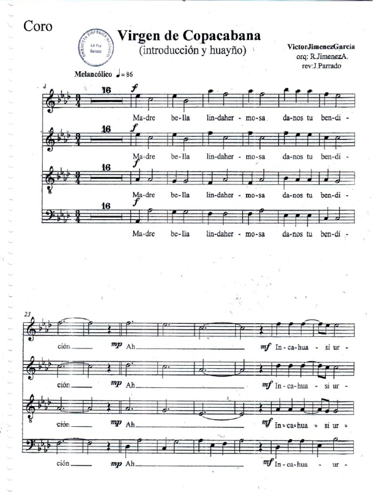 Vírgen de Copacabana | PDF