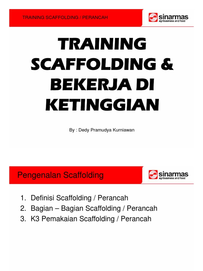 Training Scaffolding | PDF | Teknologi & Rekayasa