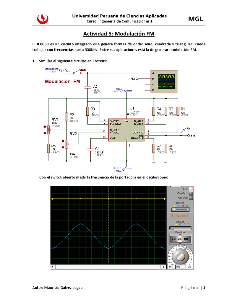 Actividad 5 Modulacion FM | PDF | Modulación de frecuencia | Modulación