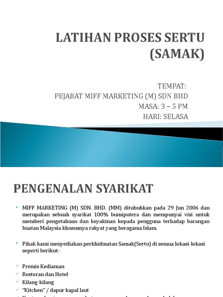 Latihan Proses Sertu (Samak) | PDF