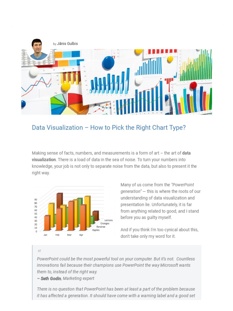 Choosing the Right Chart for Data | PDF | Chart | Pie Chart