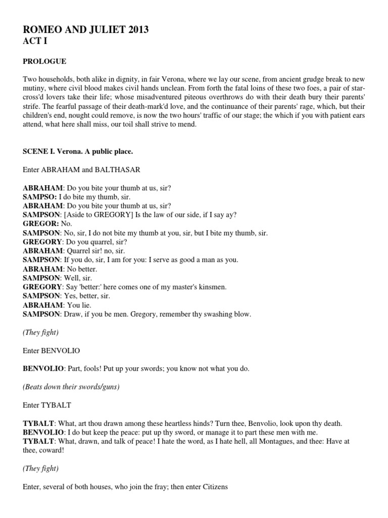Romeo and Juliet | PDF | Characters In Romeo And Juliet | Romeo And Juliet