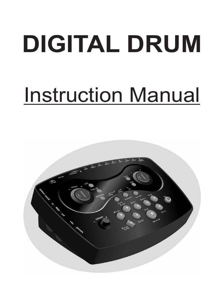 Digital Drum: Instruction Manual | PDF | Drum Kit | Usb