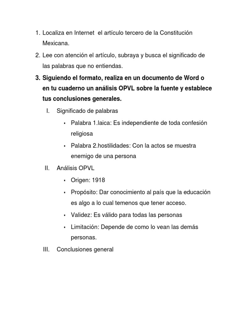 Ejercicio 1 OPVL | PDF