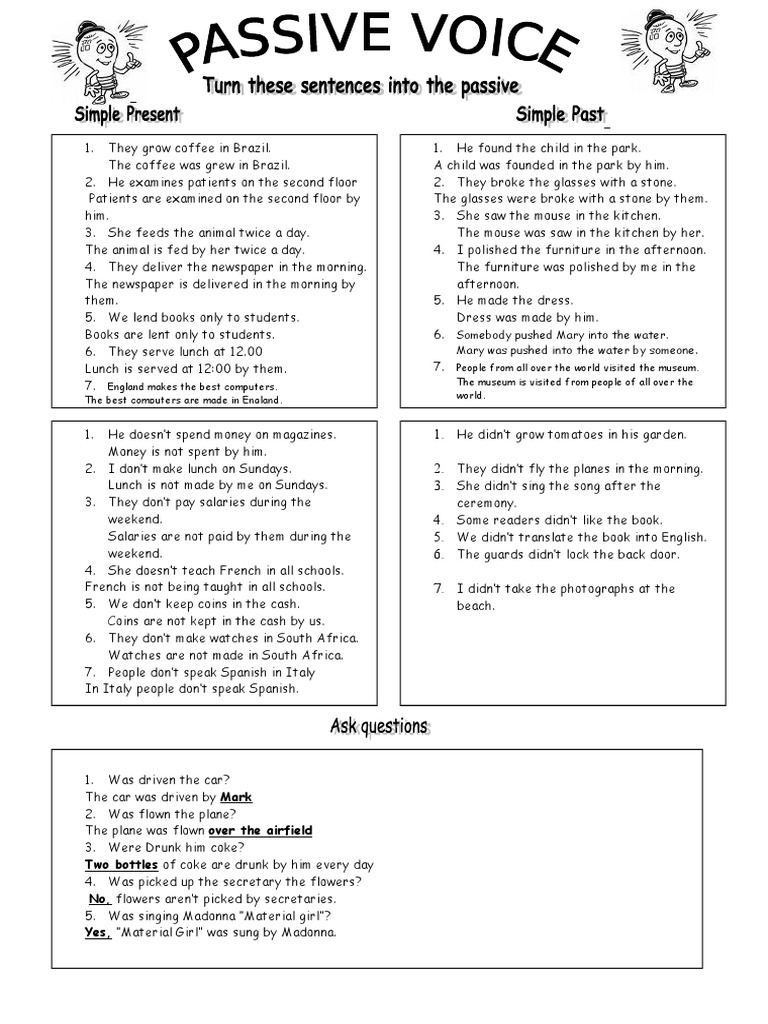 Activity 1-Passive Voice | PDF | Language Arts & Discipline | Foreign ...
