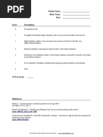 MG Composite Score | PDF | Weakness | Anatomical Terms Of Motion
