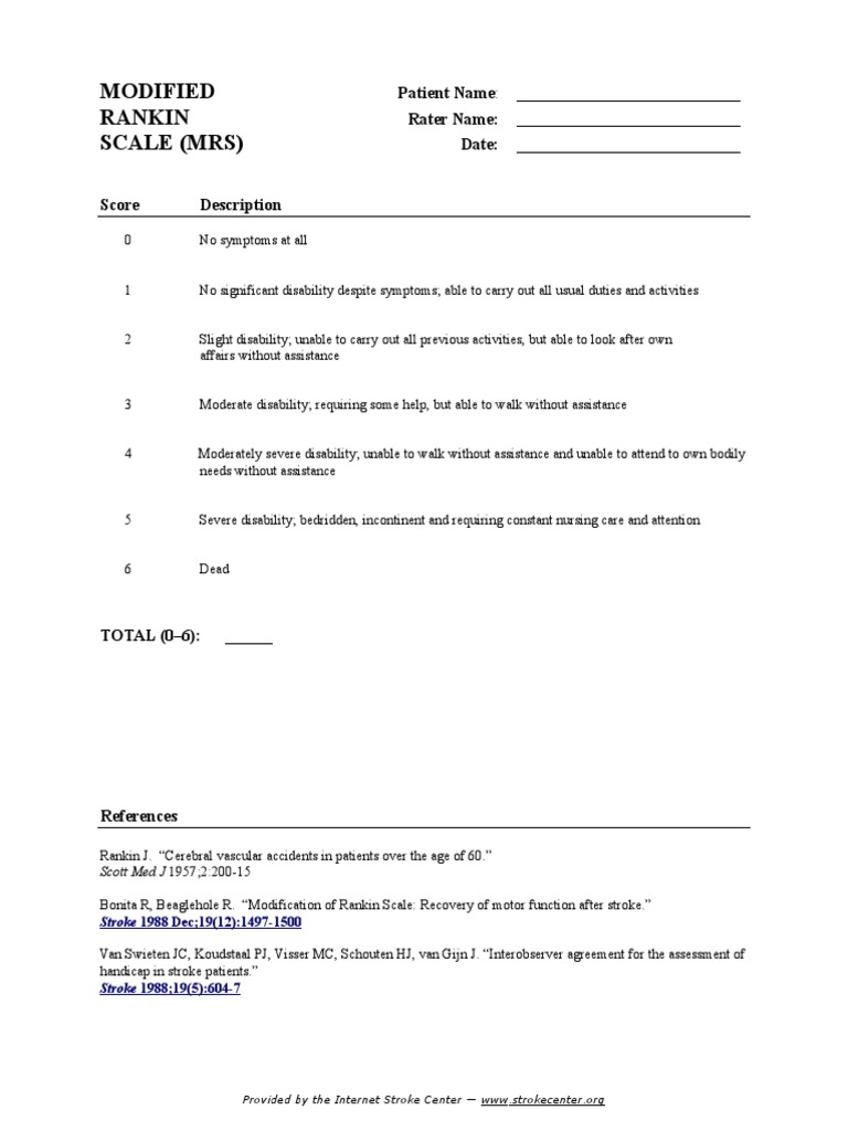 Modified Rankin Score | PDF