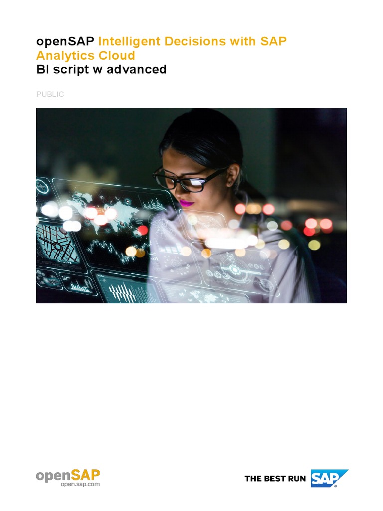 NEW OpenSAP Sac1 Week 1 BI Script W Advanced 3 | PDF | Hyperlink | Icon (Computing)