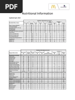 Tim Hortons Nutrition Guide - May 2023 | PDF | Doughnut | Nutrition ...
