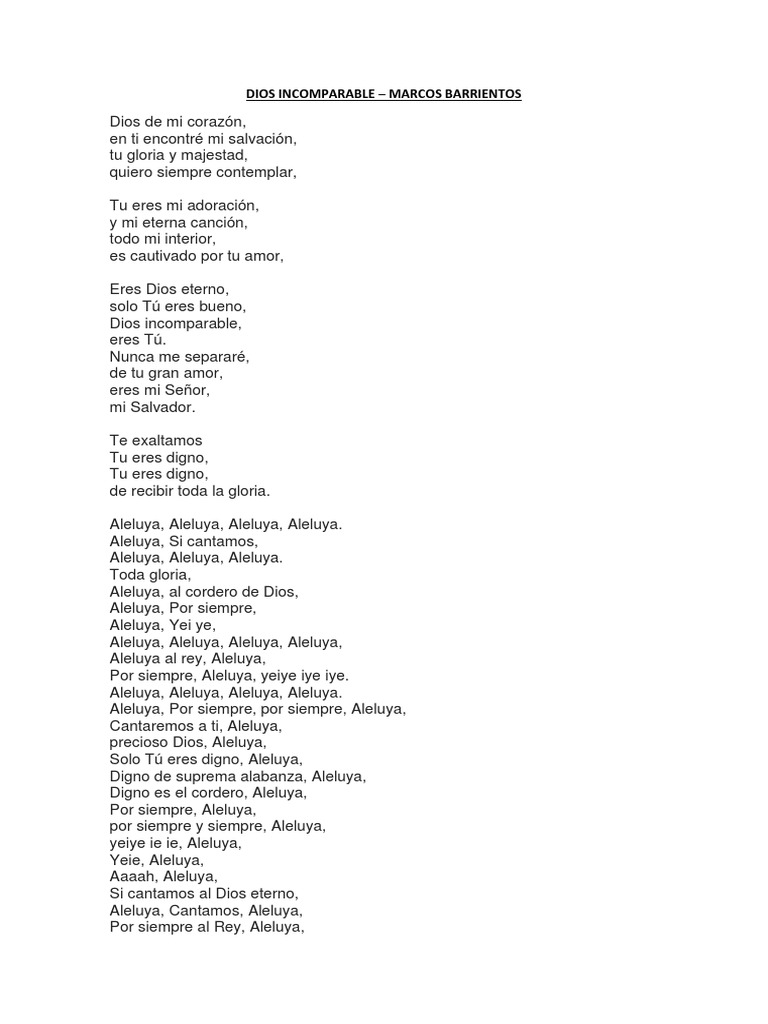 Dios Incomparable | PDF