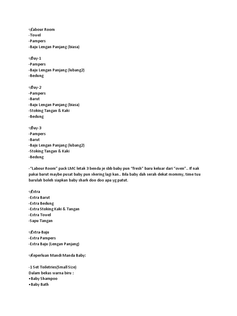 Labour Room Checklist | PDF