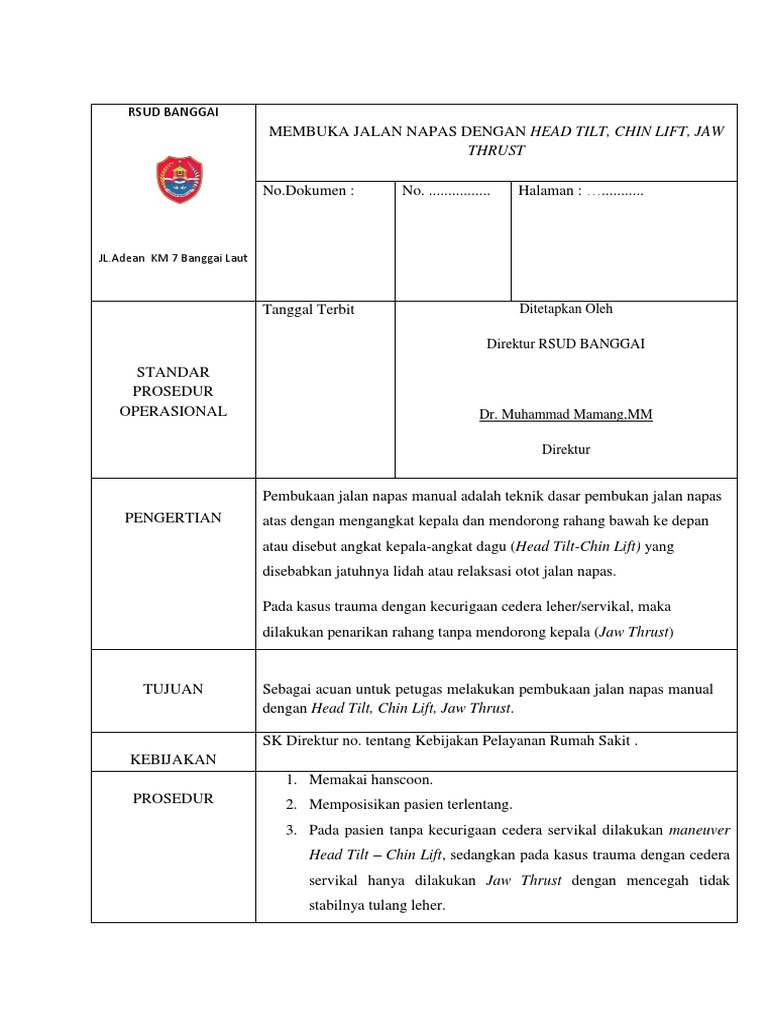 Sop Head Tilt Chin Lift Jaw Thrust Pdf