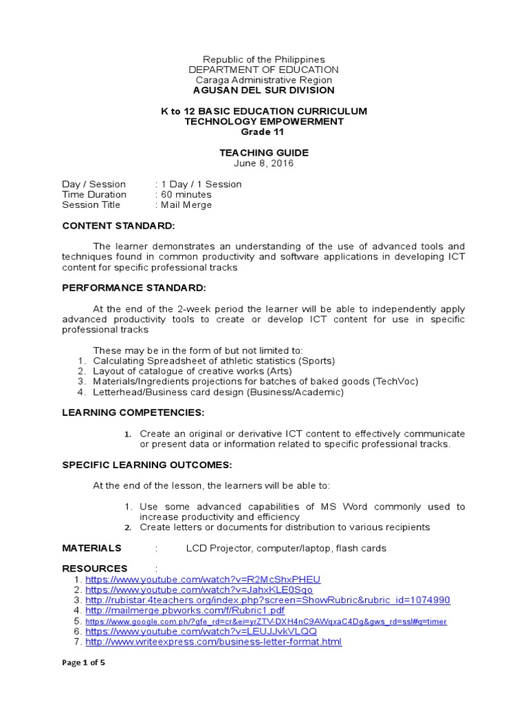 4as Lesson Plan Empowerment Technologies For DEMONSTRATION | PDF ...