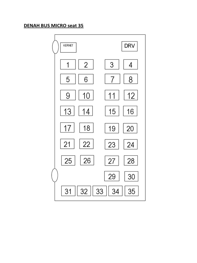 DENAH BUS - MICRO Seat 35 PDF | PDF