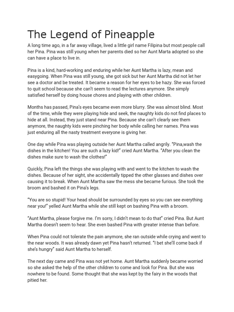 The Legend of Pineapple | PDF