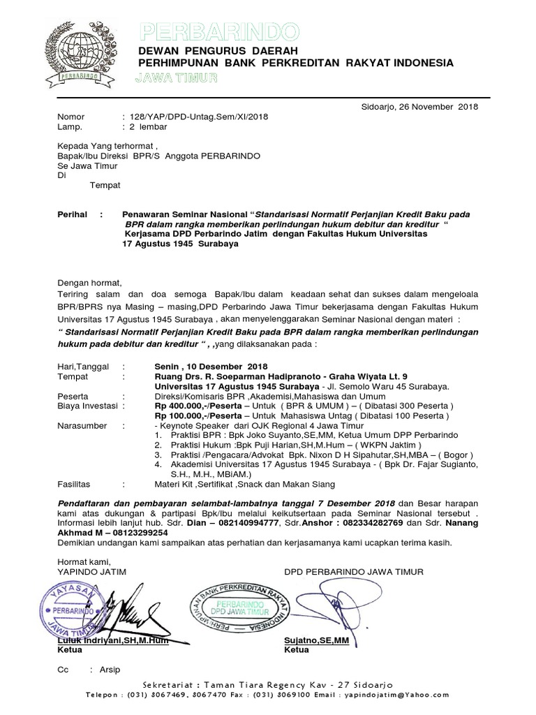 SP Seminar Nas Untag 2018 | PDF