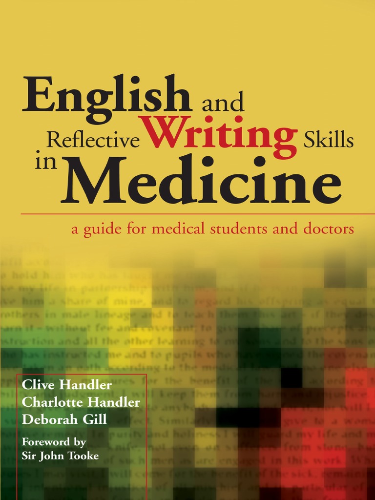 English and Reflective Writing Skills in Medicine - A Guide For Medical ...