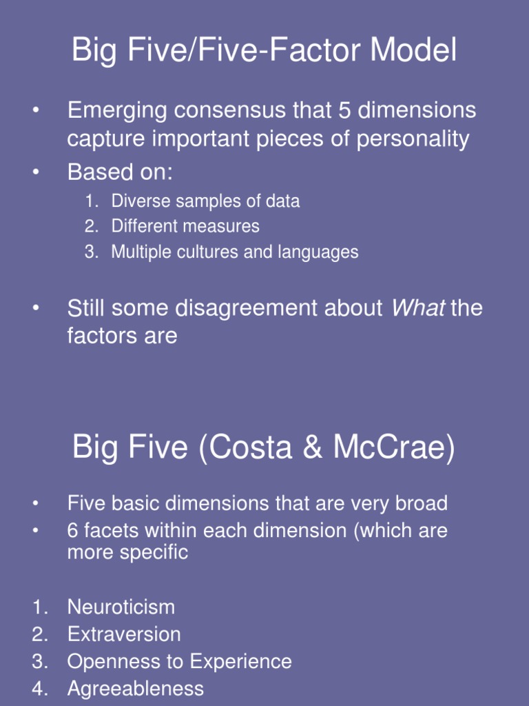 Big Five 5 Factor | PDF | Extraversion And Introversion | Social Psychology
