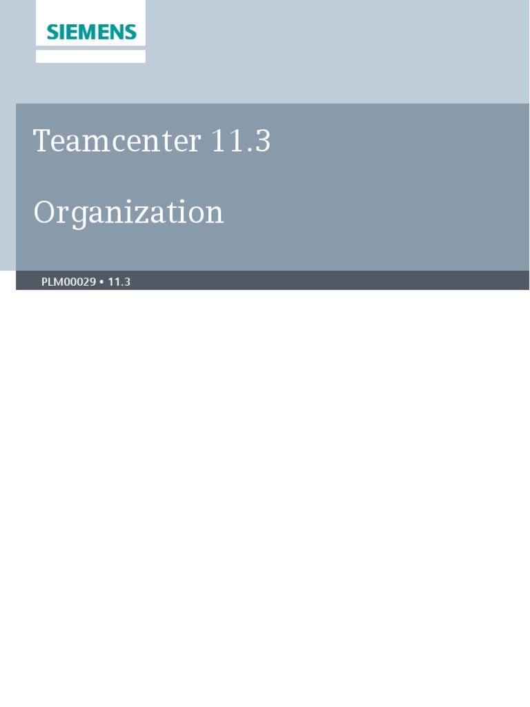 Teamcenter Organization | PDF | Databases | User (Computing)