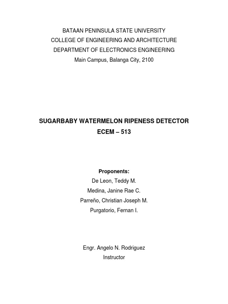 Watermelon Ripeness Detector PDF | PDF | Rectifier | Microphone