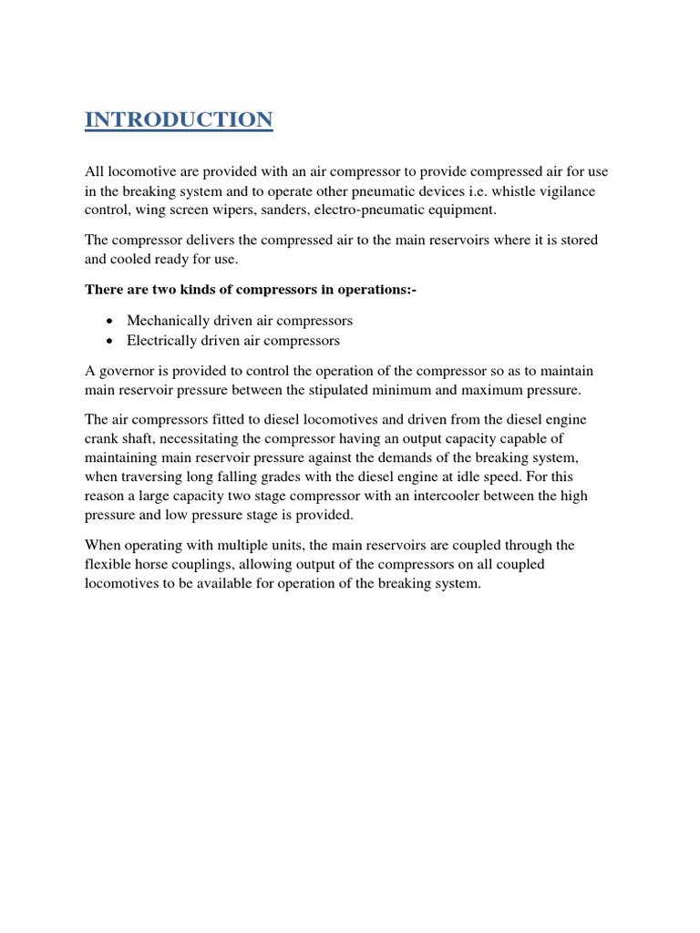 Introduction To Compressor | PDF | Piston | Bearing (Mechanical)