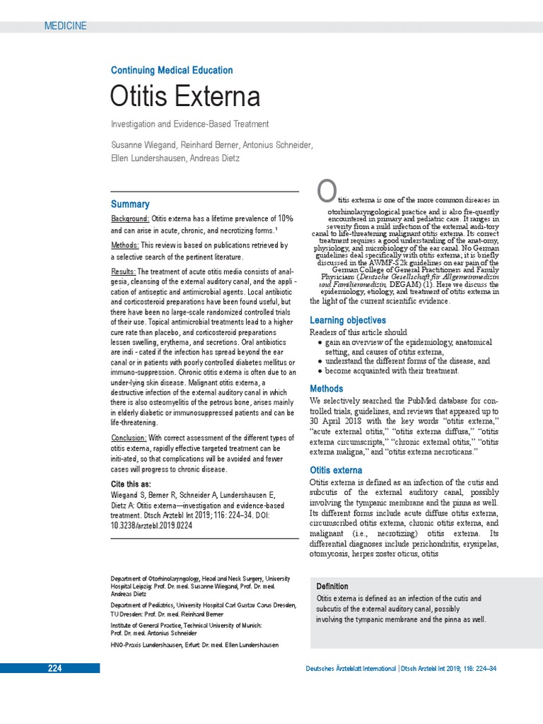 Jurnal Otitis Eksterna Word | PDF | Medical Imaging | Ear