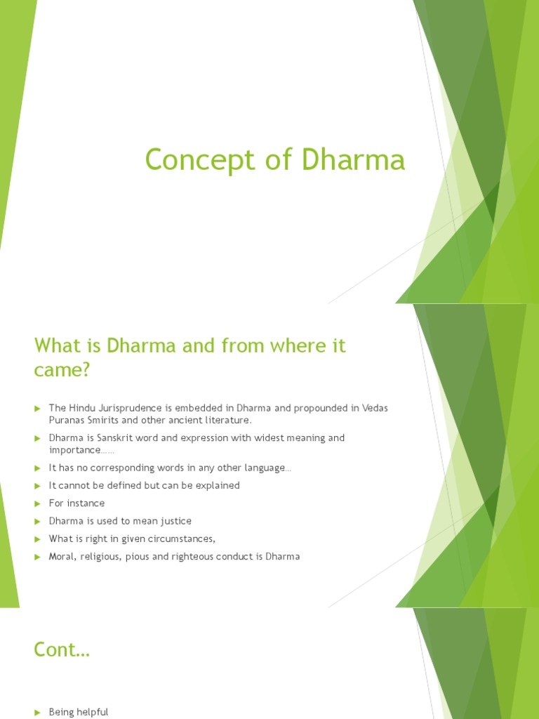 Concept of Dharma | PDF | Dharma | Indian Religions