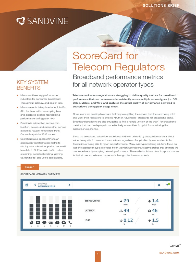 REPORTING Sandvine SB Regulatory Quality Monitoring | PDF | Internet Access | Voice Over Ip