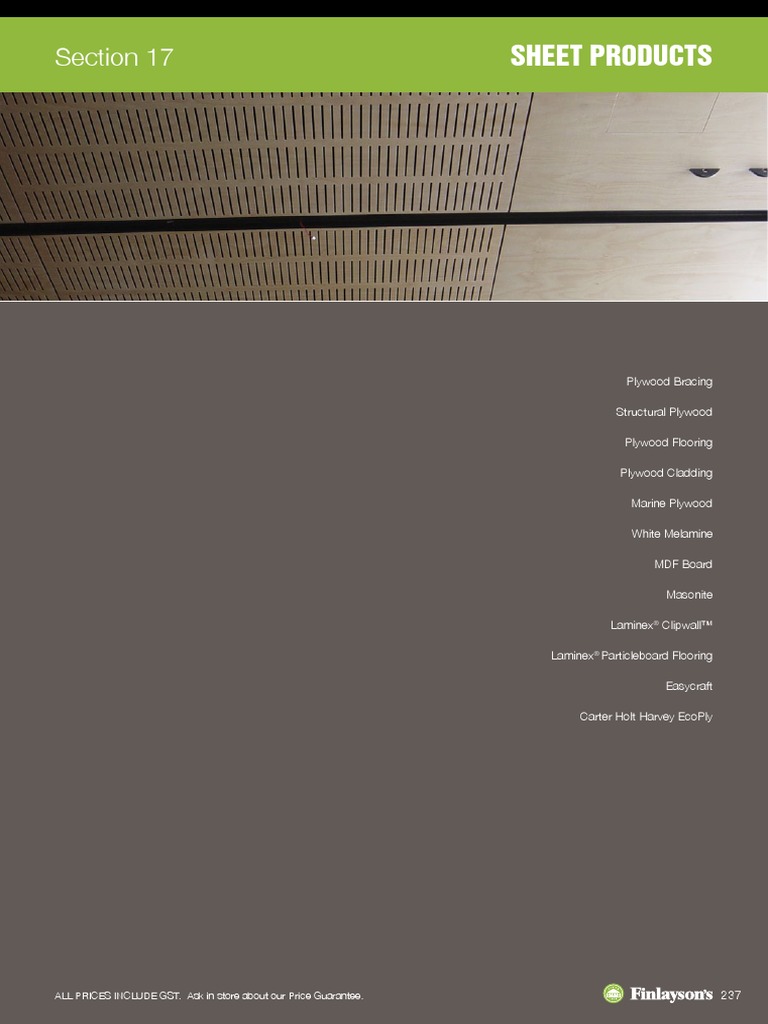Fin Cat S17 Sheet Products PDF | PDF | Plywood | Flooring