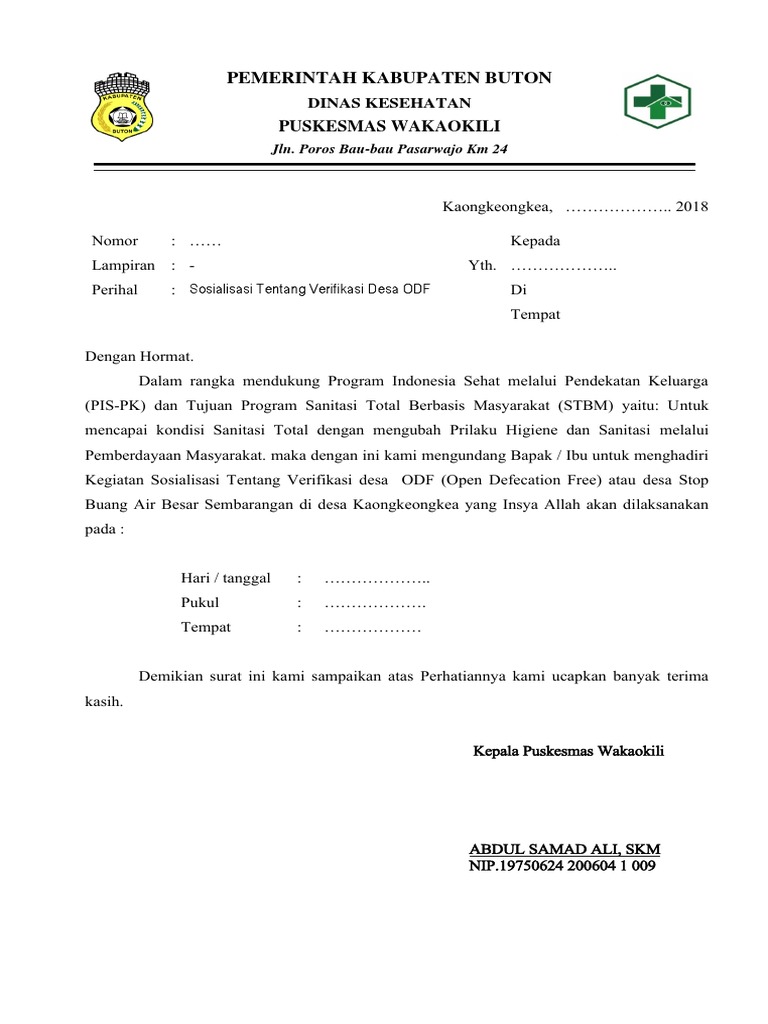 Surat Undangan Pertemuan Verifikasi ODF - Dan Berita Acara | PDF