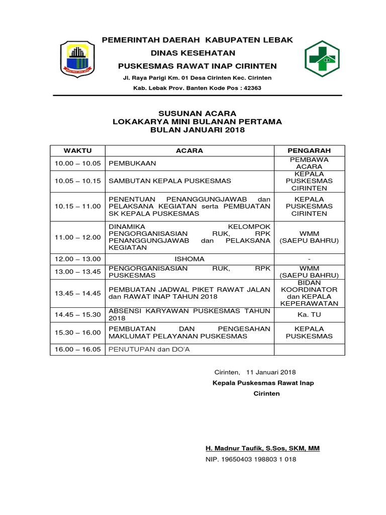 Susunan Acara Lokbul | PDF