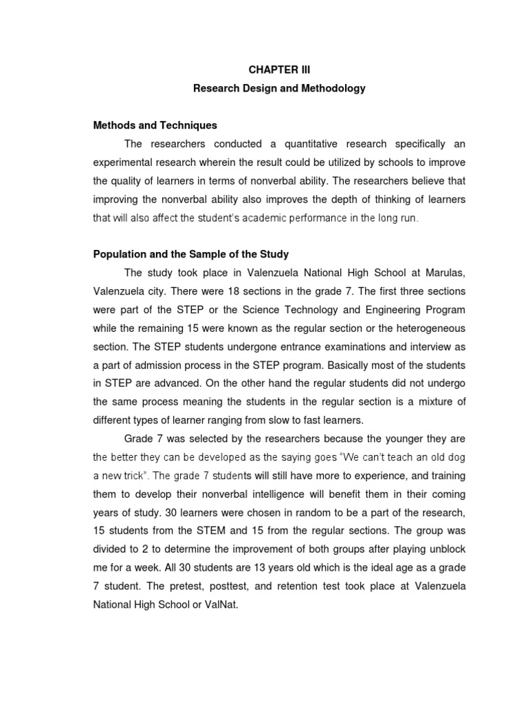 Research Design and Methodology | Download Free PDF | Statistical ...