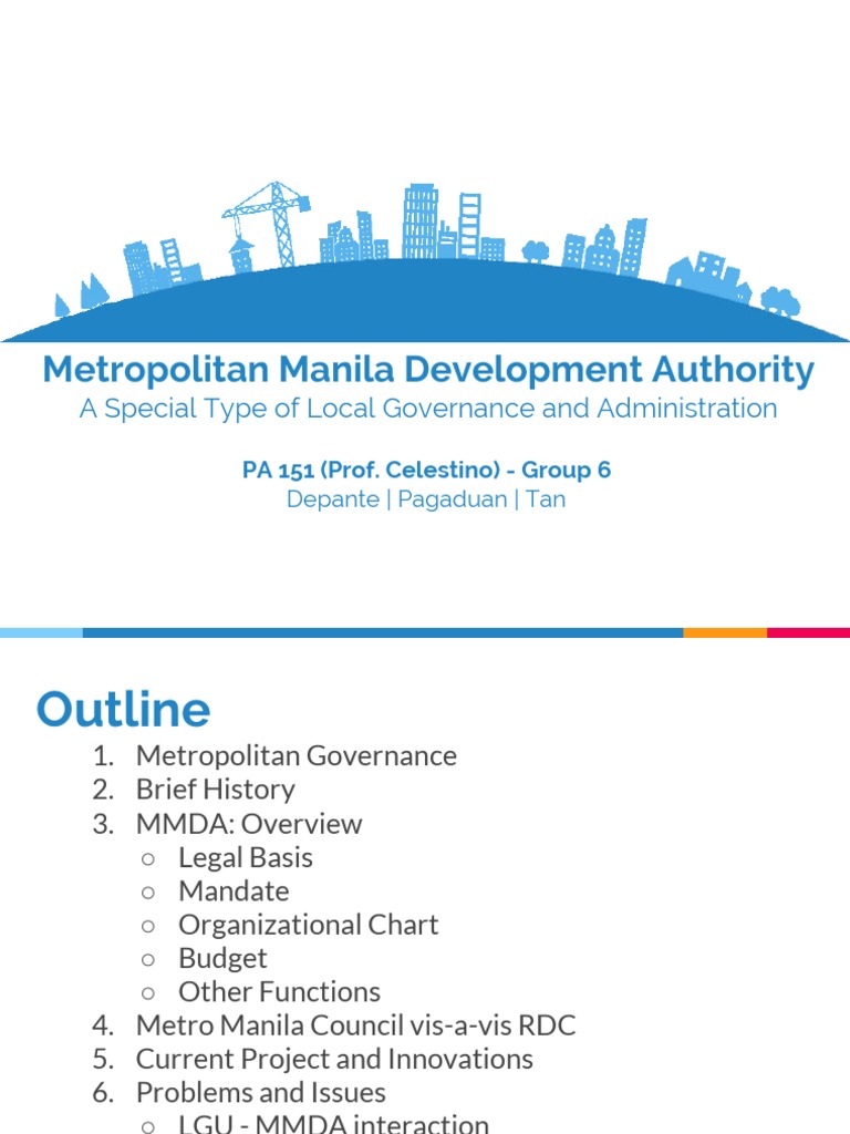 Metropolitan Manila Development Authority: A Special Type of Local ...