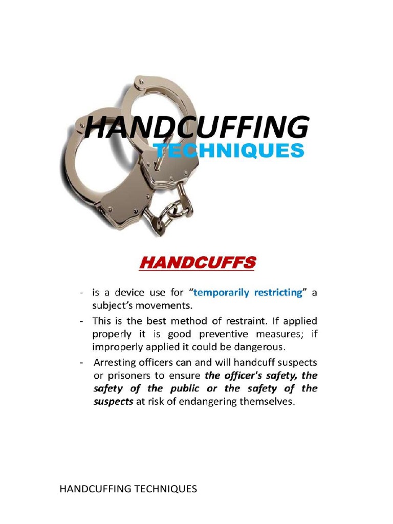 Handcuffing Techniques | PDF